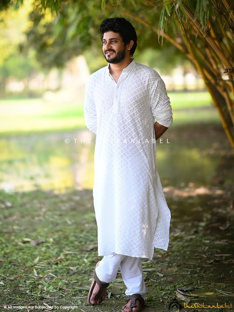 white-shaan-viscose-mens-chikankari-kurta